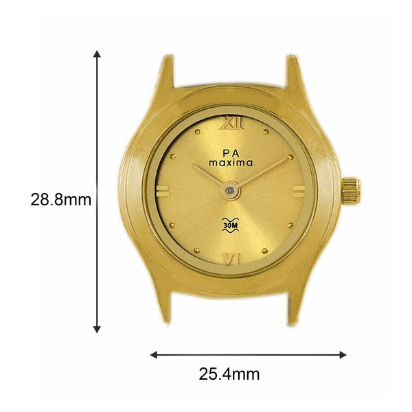 Maxima GOLD Women Black Dial Analogue Watch - 14732CMLY