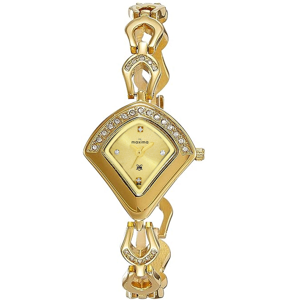 Maxima GOLD Women Gold Dial Analogue Watch - 36798BMLY