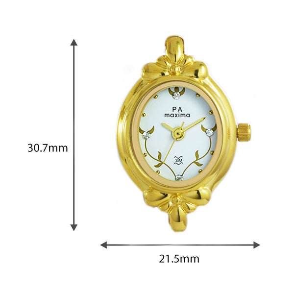 Maxima GOLD Women White Dial Analogue Watch - 40865BMLY
