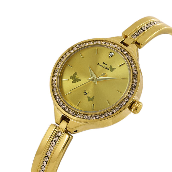 Maxima GOLD Women Gold Dial Analogue Watch - 52821BMLY