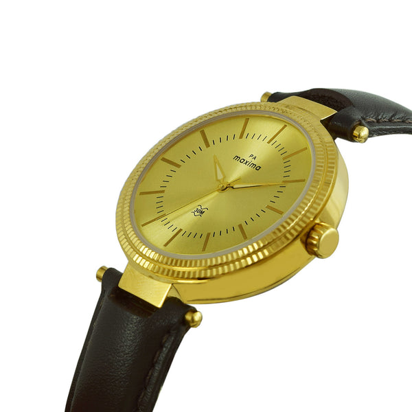 Maxima GOLD Women Gold Dial Analogue Watch - 61980LMLY