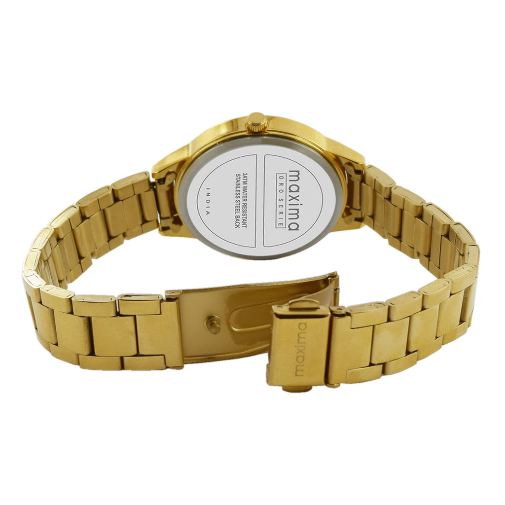 Maxima GOLD Women Gold Dial Analogue Watch - 66080CMLY