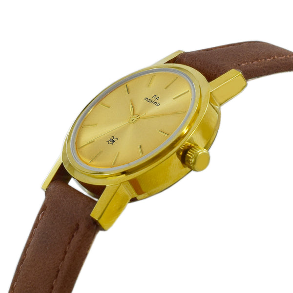 Maxima GOLD Women Gold Dial Analogue Watch - 67821LMLY