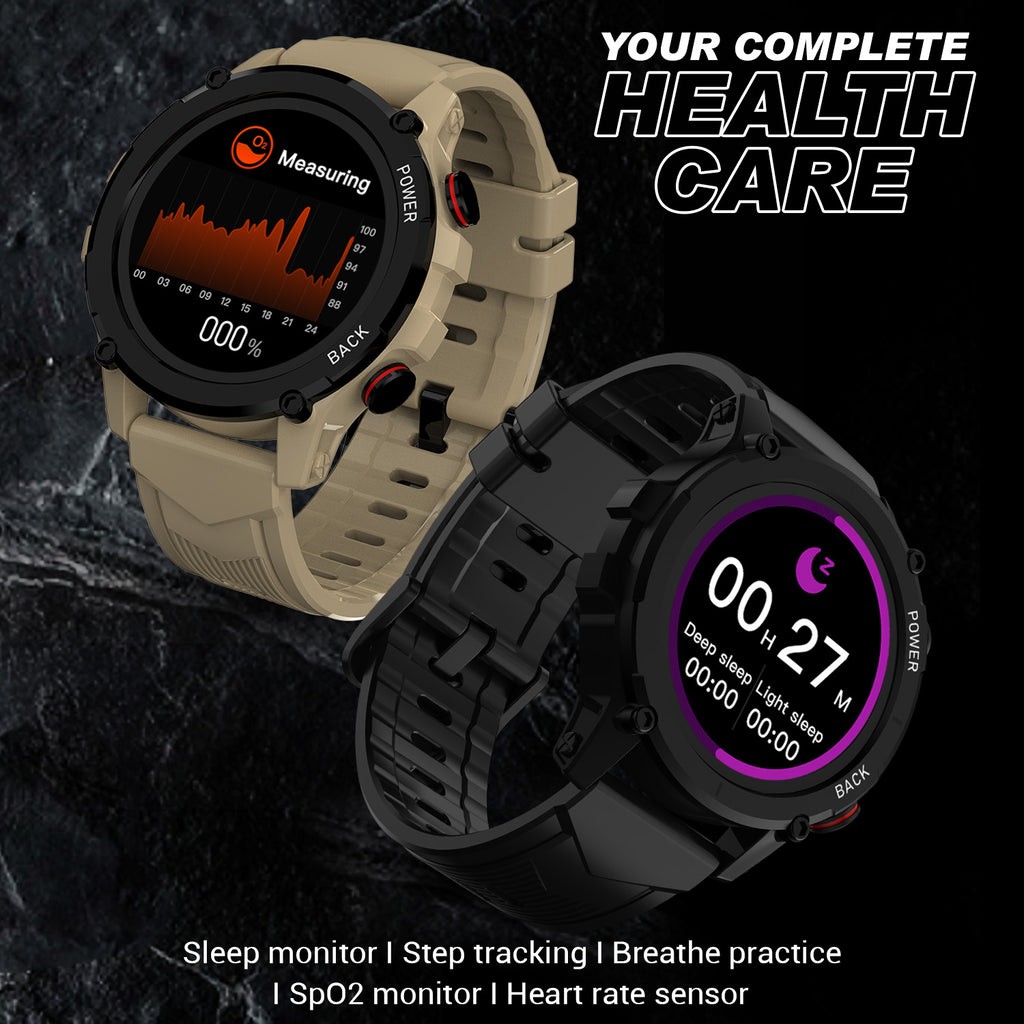 Maxima Max Pro X4+ Rugged Bluetooth Calling Smart Watch 1.32" Round