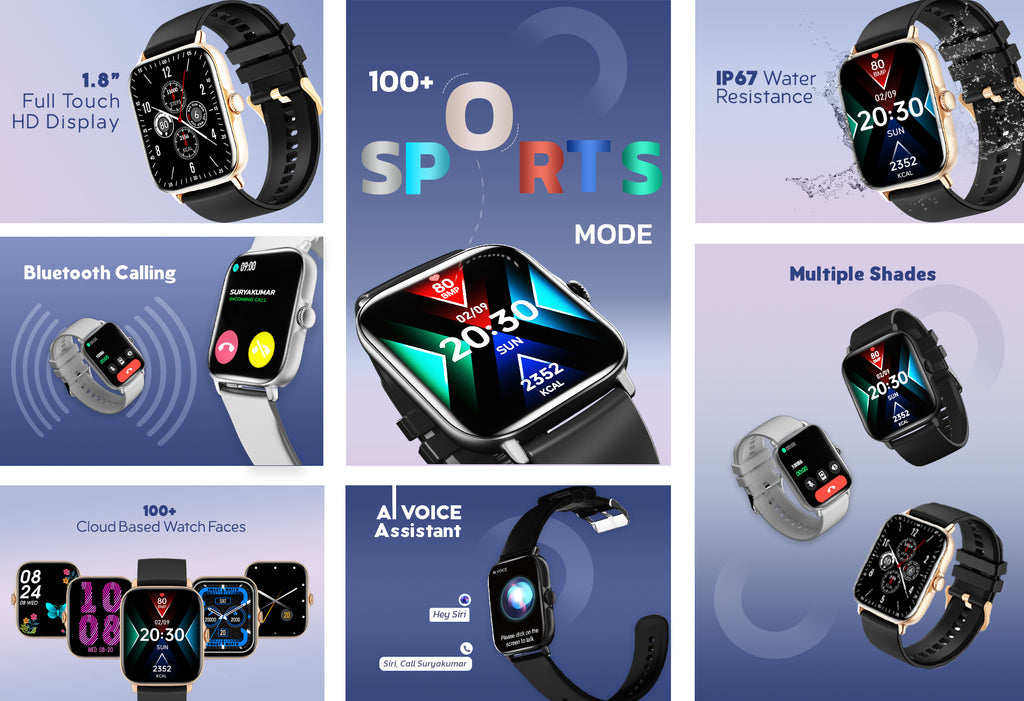 Maxima Max Pro Bold Calling Smart Watch | Largest 1.81" Display